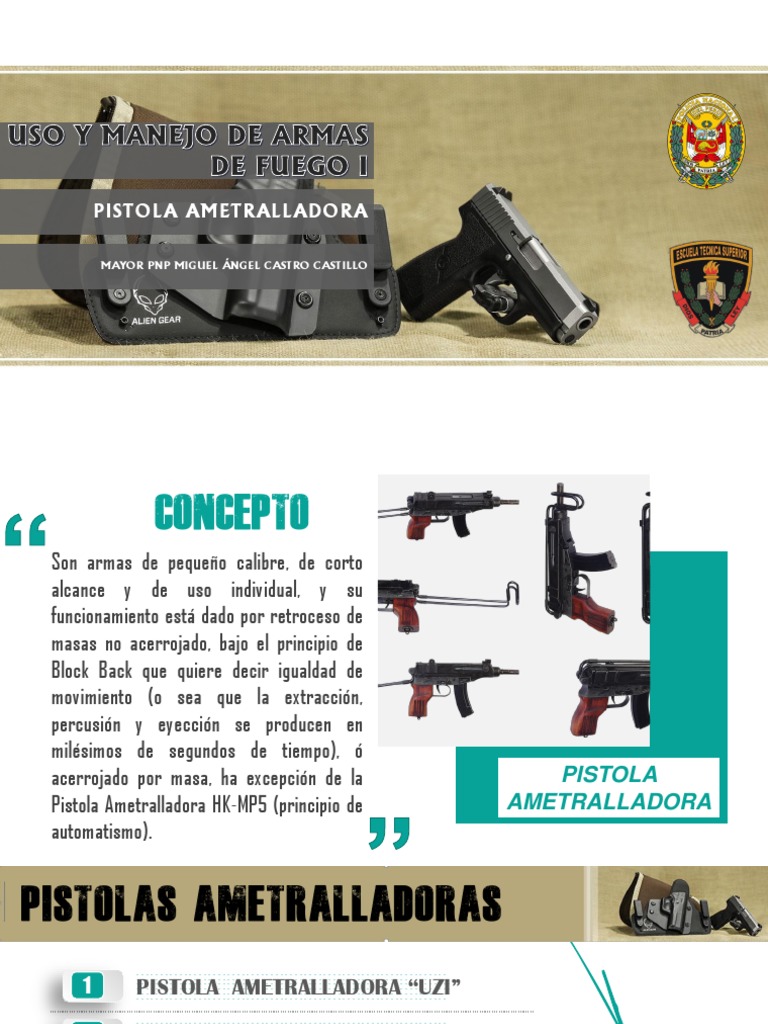 Semana Ii PPT Armas | PDF | Pistola | Ametralladora