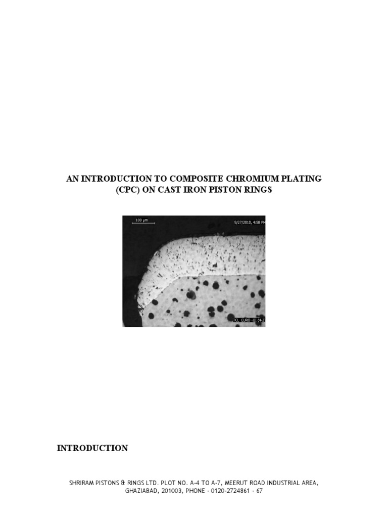 CPC Manual - Multilayer Chromium & Aluminium Oxide Plating On Piston ...