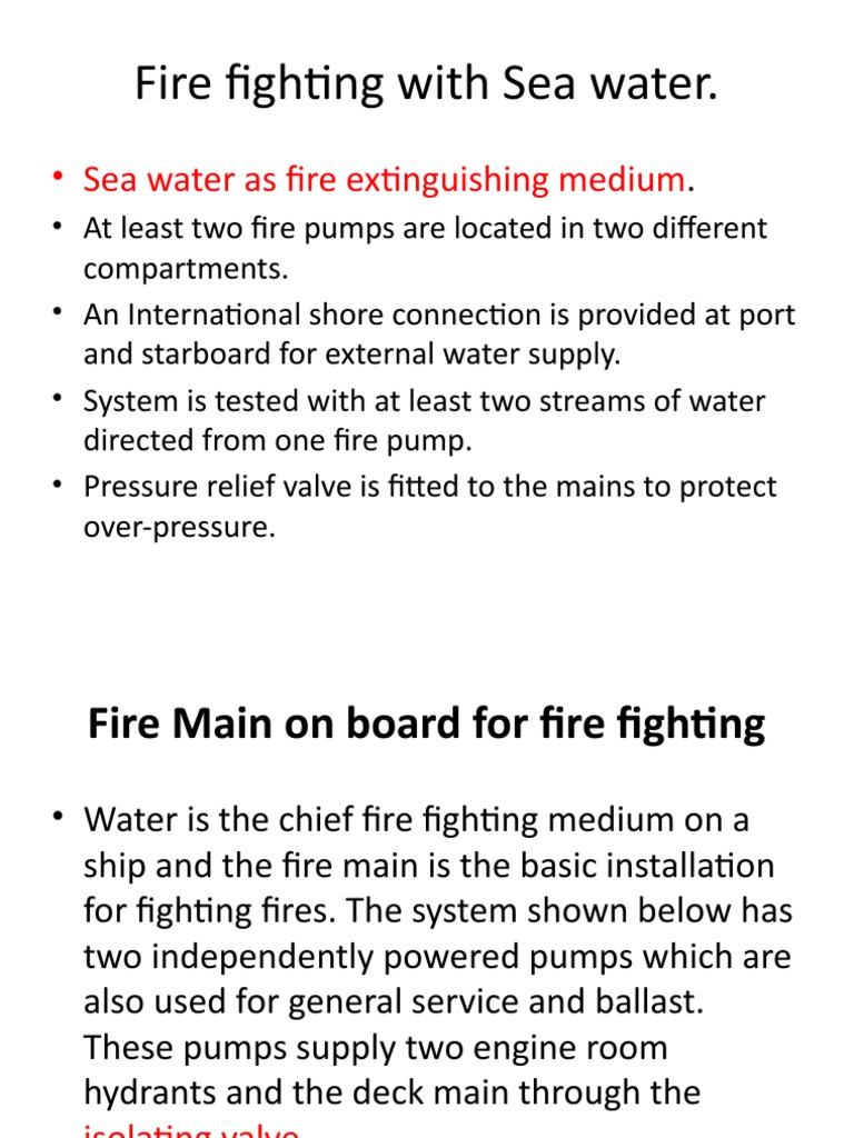 Fire Fighting On Board Ship | PDF | Fires | Pump