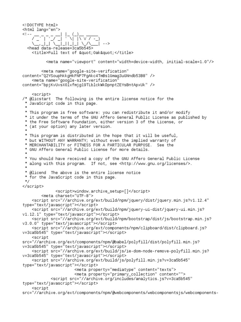 Full Text Of Oak Pdf Software Development Computing