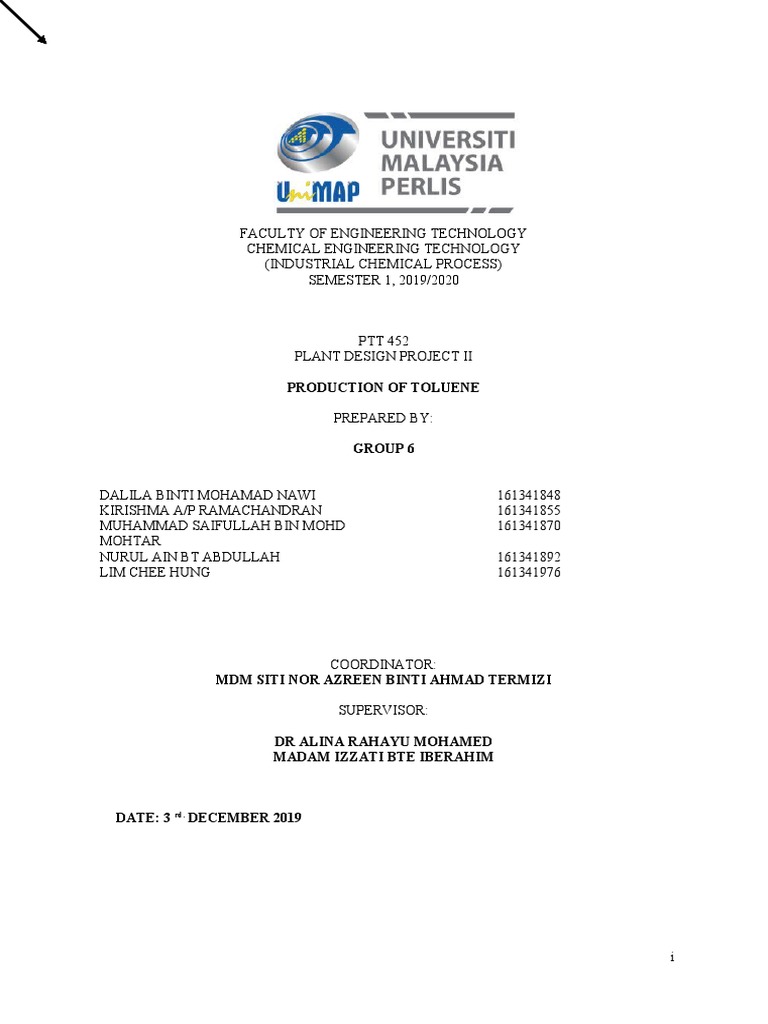 g6 Production Toluene Ry20 2019 | PDF | Toluene | Chemical Substances