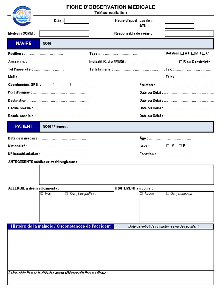 Fiche D'observation Médicale | PDF | Douleur | Brûlure