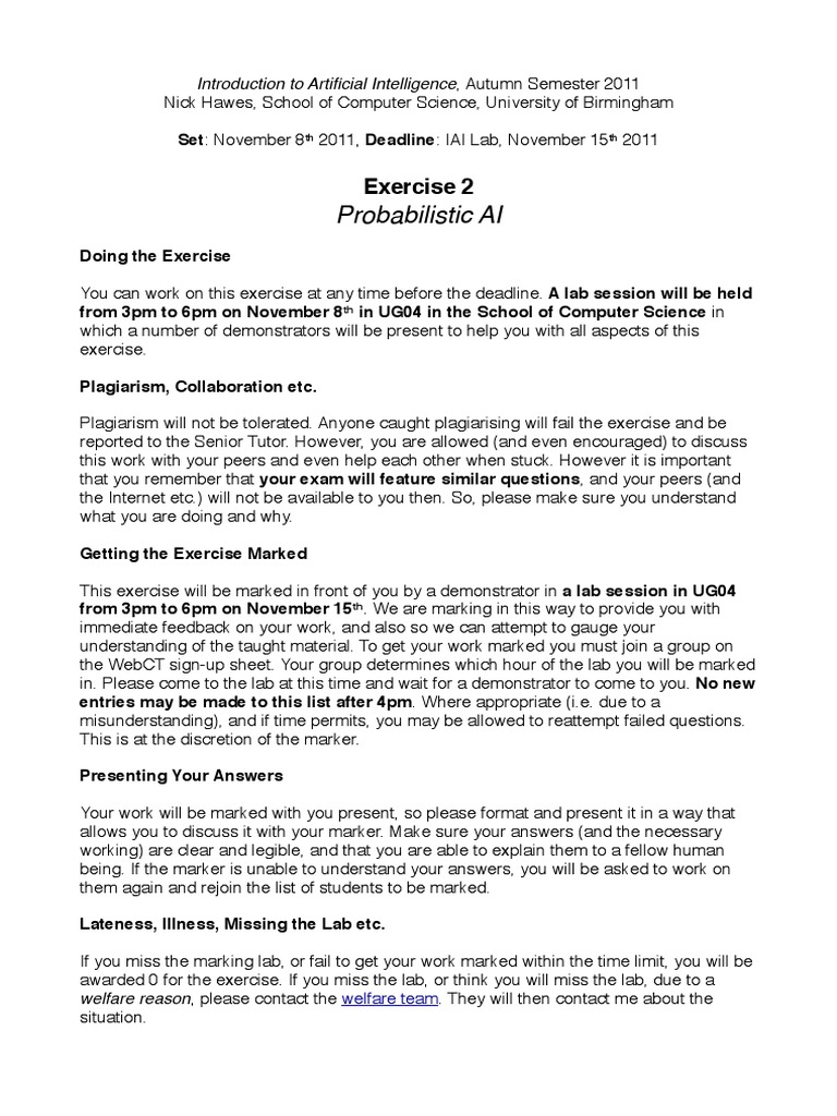 Iai 11 Ex2 Solution | PDF | Markov Chain | Bayesian Network