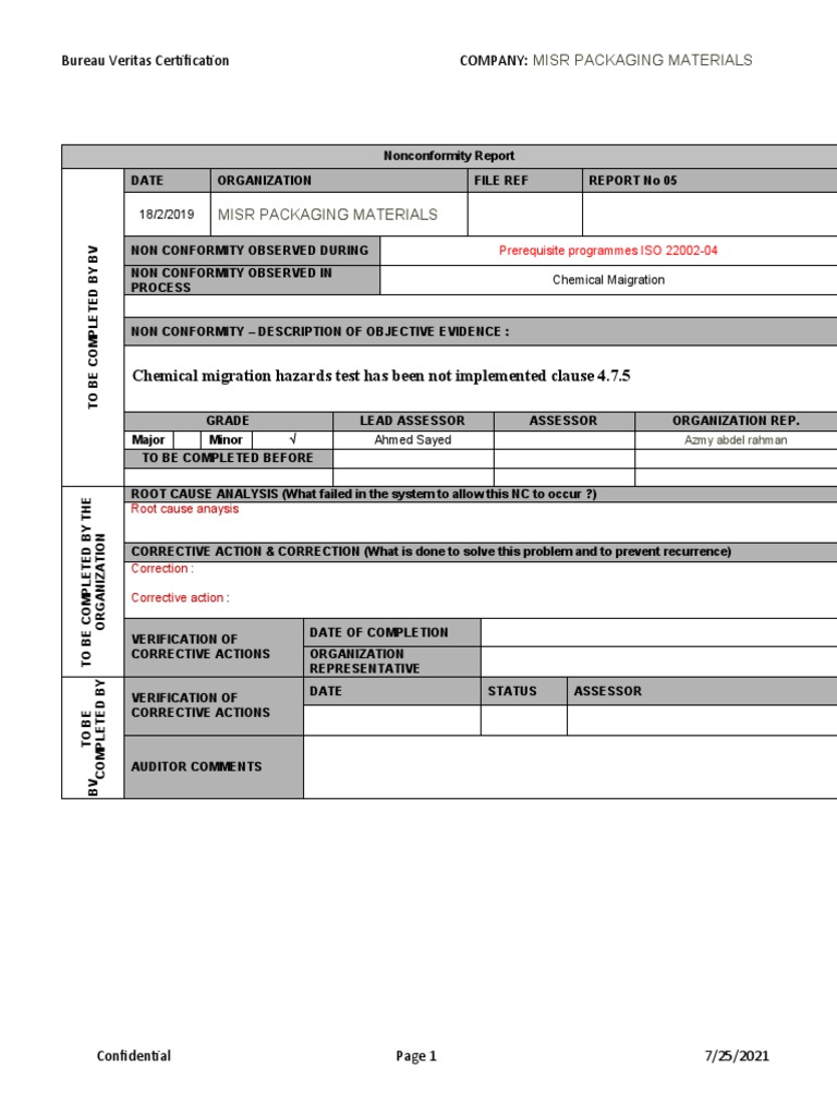 Chemical Migration Hazards Test Has Been Not Implemented Clause 4.7.5 ...