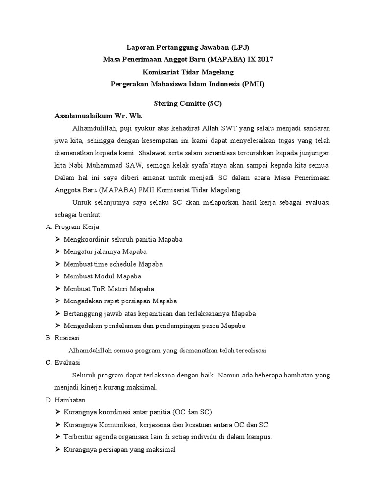 LPJ Mapaba SC 2017 | PDF