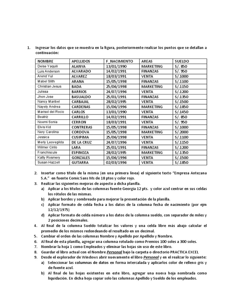 Practica 4 Ofimatica | PDF | Microsoft Excel | Microsoft Windows