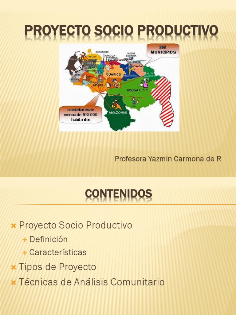 Proyectos Socio Productivos | PDF | Calidad (comercial) | Bienes