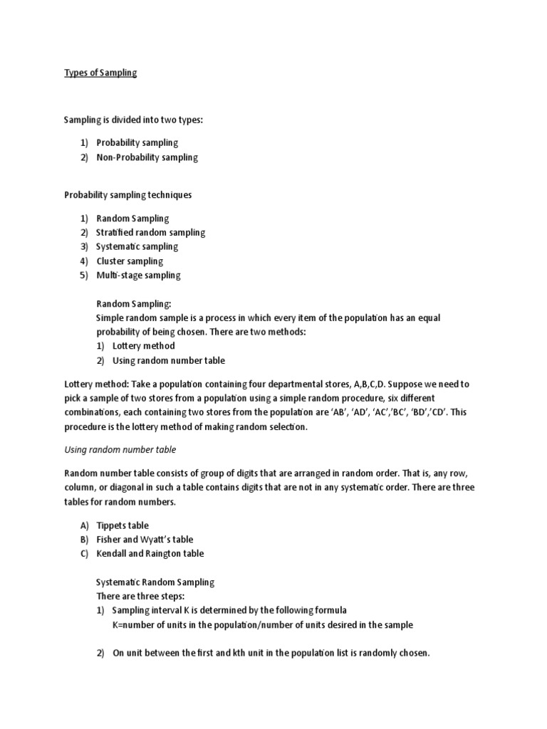 Using Random Number Table | PDF | Sampling (Statistics) | Methodology