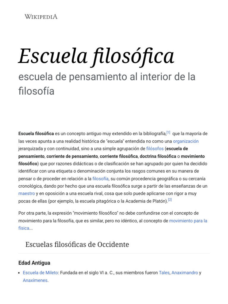 Escuelas Filosóficas a lo Largo de la Historia | PDF | Filosofía griega ...