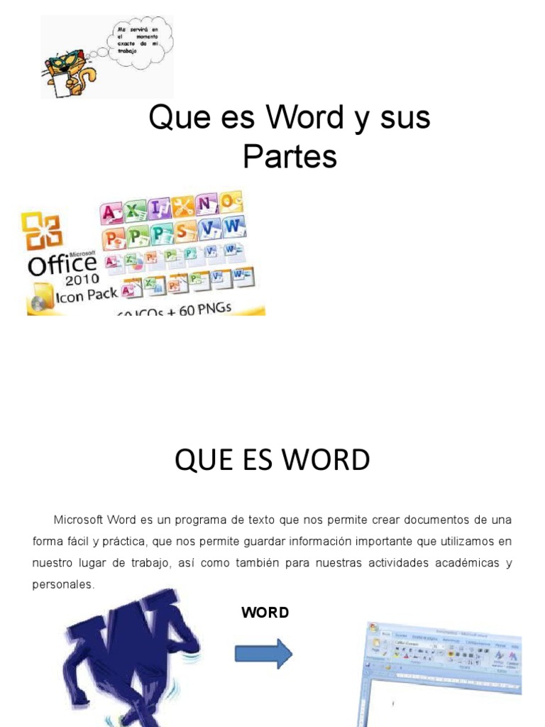 Qué es Word y sus partes principales | PDF