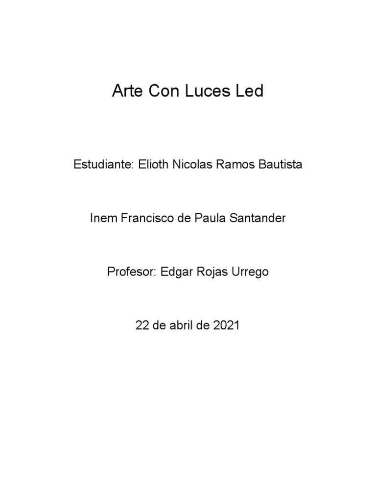 Arte con Luces LED en Decoración | PDF