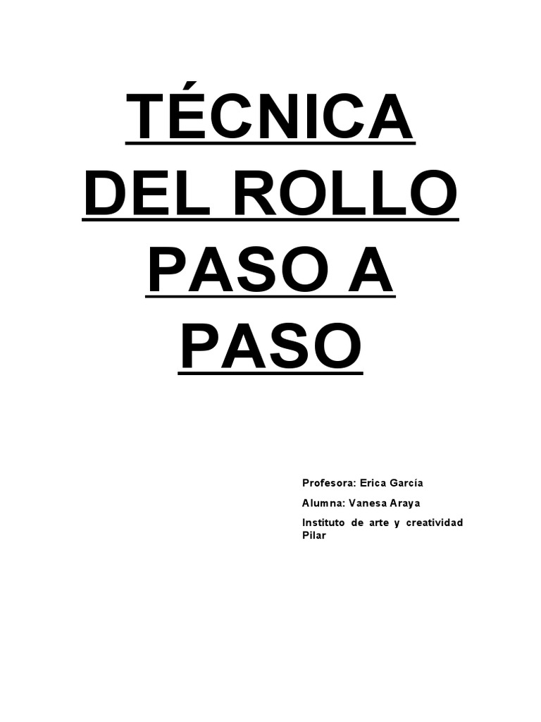 Tecnica de Rollo | PDF | Artes (general) | Naturaleza