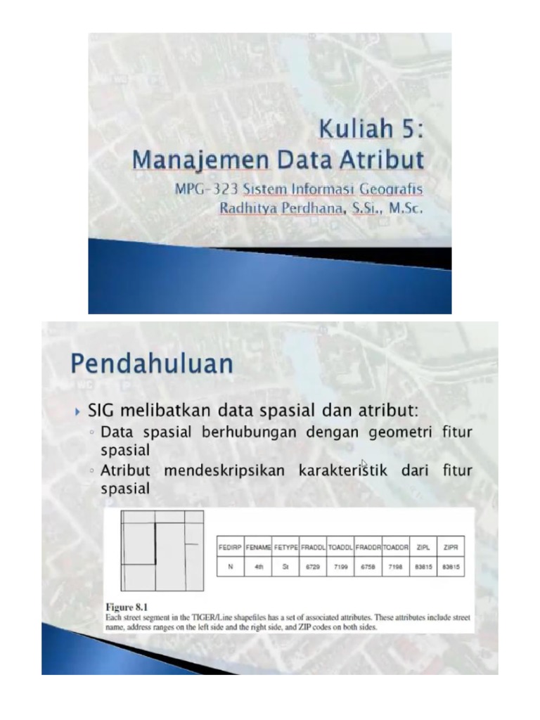 Manajemen Data Atribut SIG | PDF