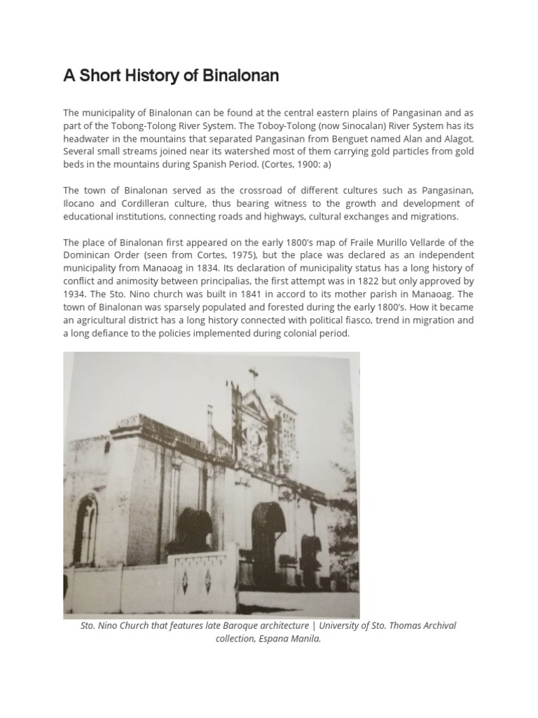 History of Binalonan | PDF | Philippines