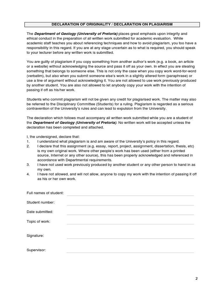 Plagiarism Form | PDF | Plagiarism | Applied Ethics