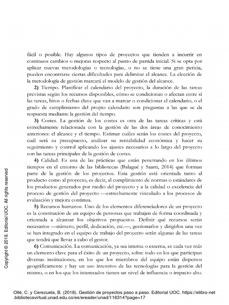 Olle C and Cerezuela B (2017) Gestión de Proyectos Paso A Paso (PP 35 - 57) | PDF | Business