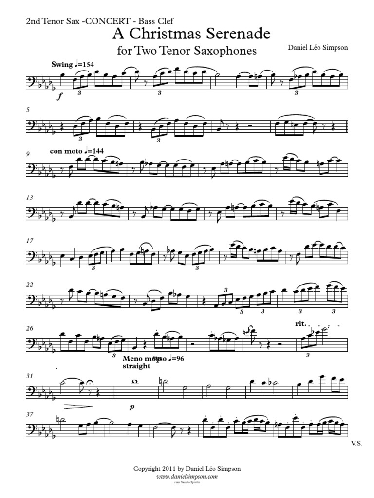 IMSLP254633 PMLP412634 TENSAX02 Christmas Serenade Sax Duet Simpson ...