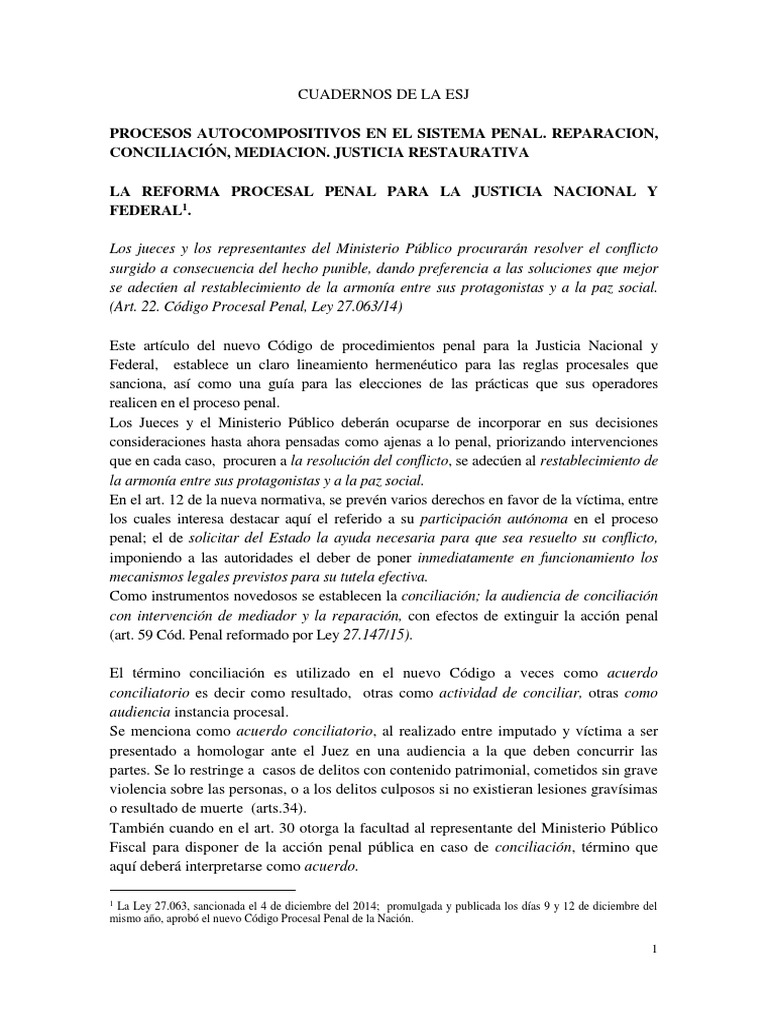 Greco, Silvana-Cuadernos de La Esj-Procesos Autocompositivos en El ...