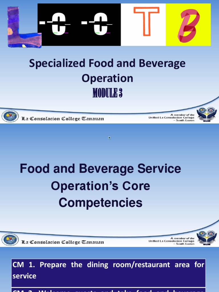 SF&BOP M3. Unit 2. Welcome The Guest and Take F&B Orders. | PDF