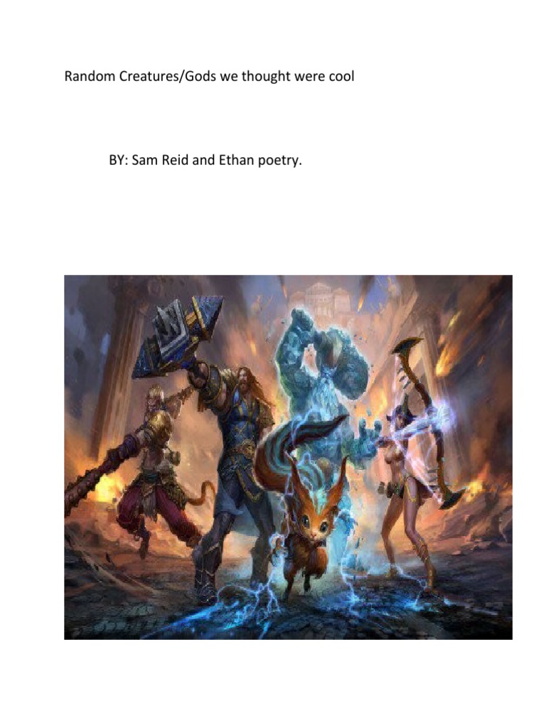 Random Creatures/Gods We Thought Were Cool | PDF | Norse Mythology | Hades