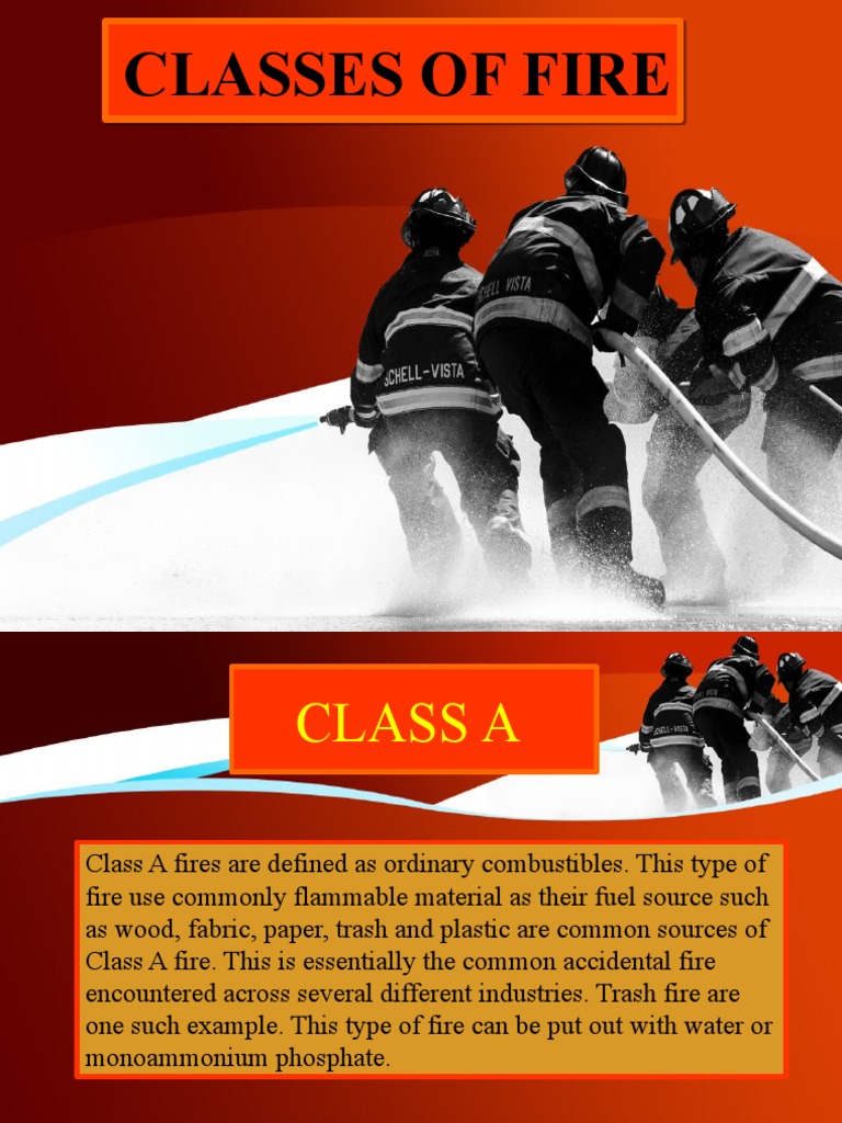 Classes of Fire Presenatation | PDF | Fires | Fuels