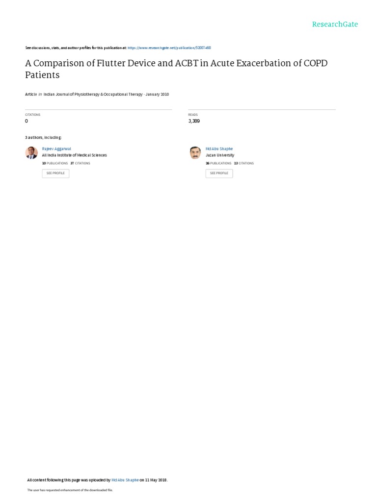 Comparison of Flutter Device | PDF | Chronic Obstructive Pulmonary ...
