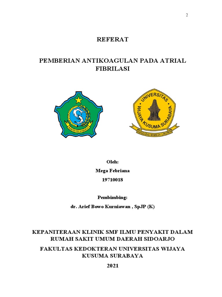 Referat-Mega Febriana-Dr. Arief Bowo, SP - JP | PDF | Sains & Matematika