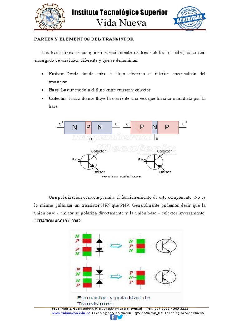 Partes y Elementos Del Transistor | PDF | Transistor | Transistor de ...