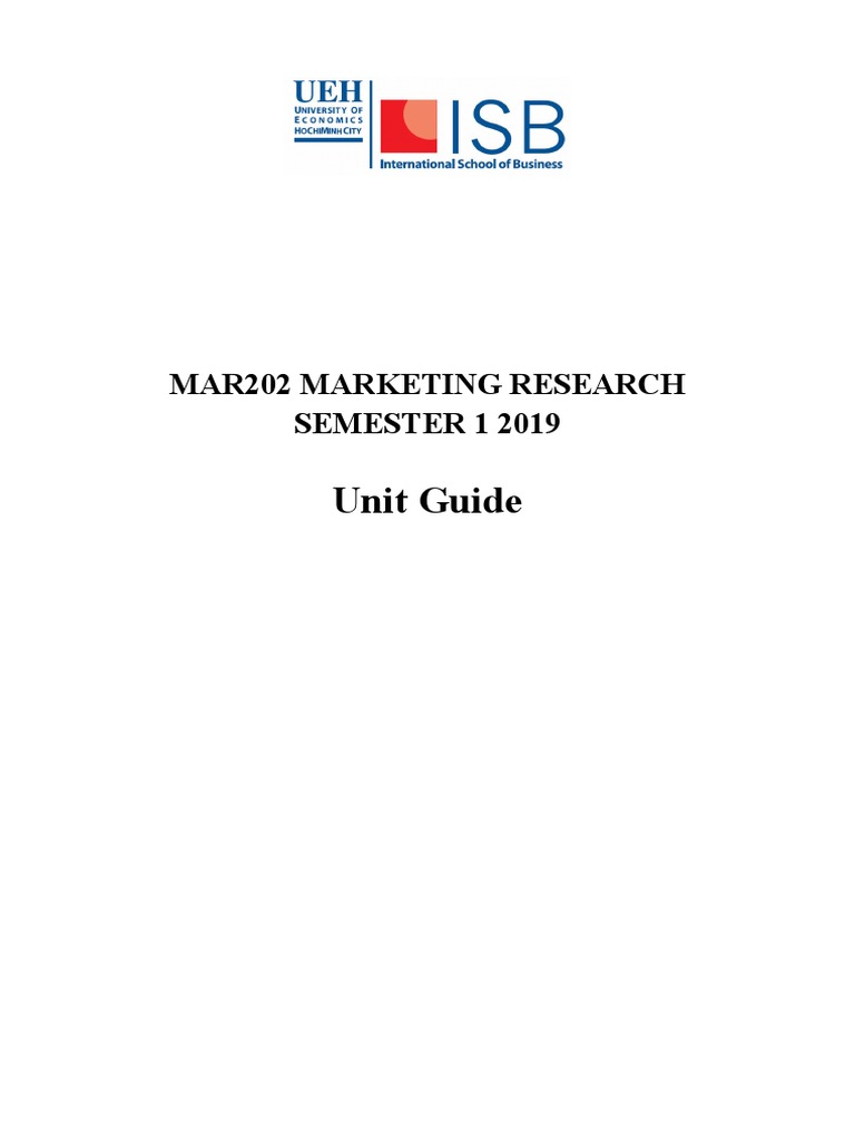 MAR202 Marketing Research S1 2019 - K43 - Learning Guide | PDF ...