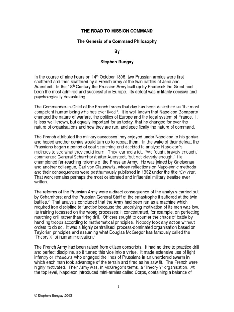 The Genesis of A Command Philosophy - Compress | PDF | Blitzkrieg ...