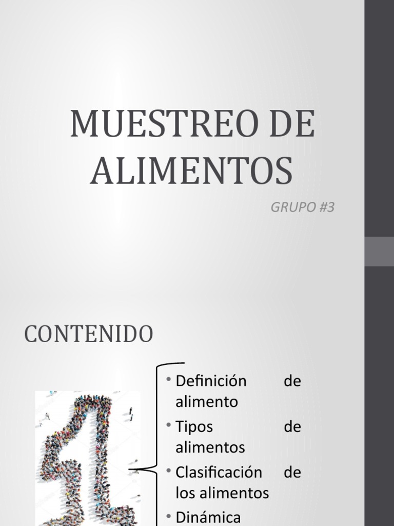 Muestreo De Alimentos Pdf Muestreo Estadísticas Alimentos