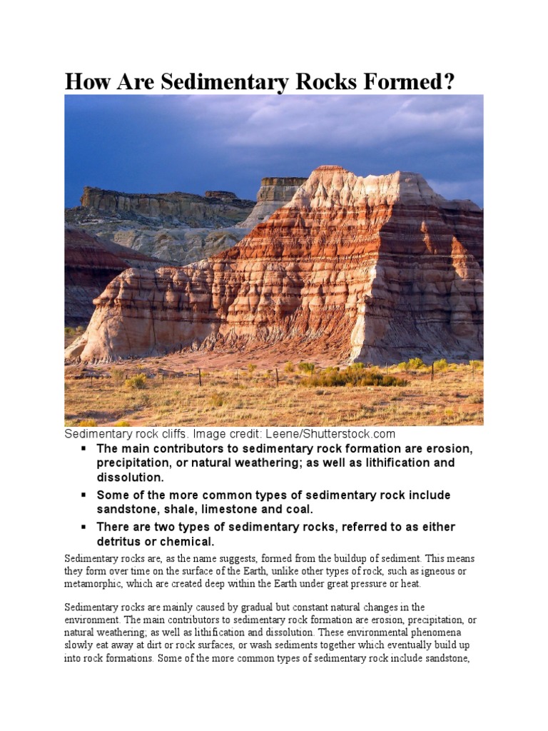 How Are Sedimentary Rocks Formed | PDF | Sedimentary Rock | Rock (Geology)