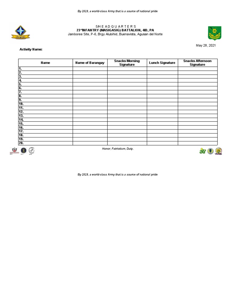 23 Infantry (Masigasig) Battalion, 4id, Pa | PDF