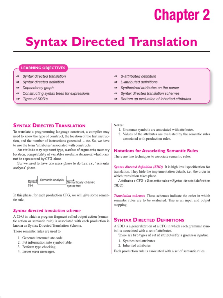 2 Syntax Directed Transiation | PDF | Parsing | Scheme (Programming Language)