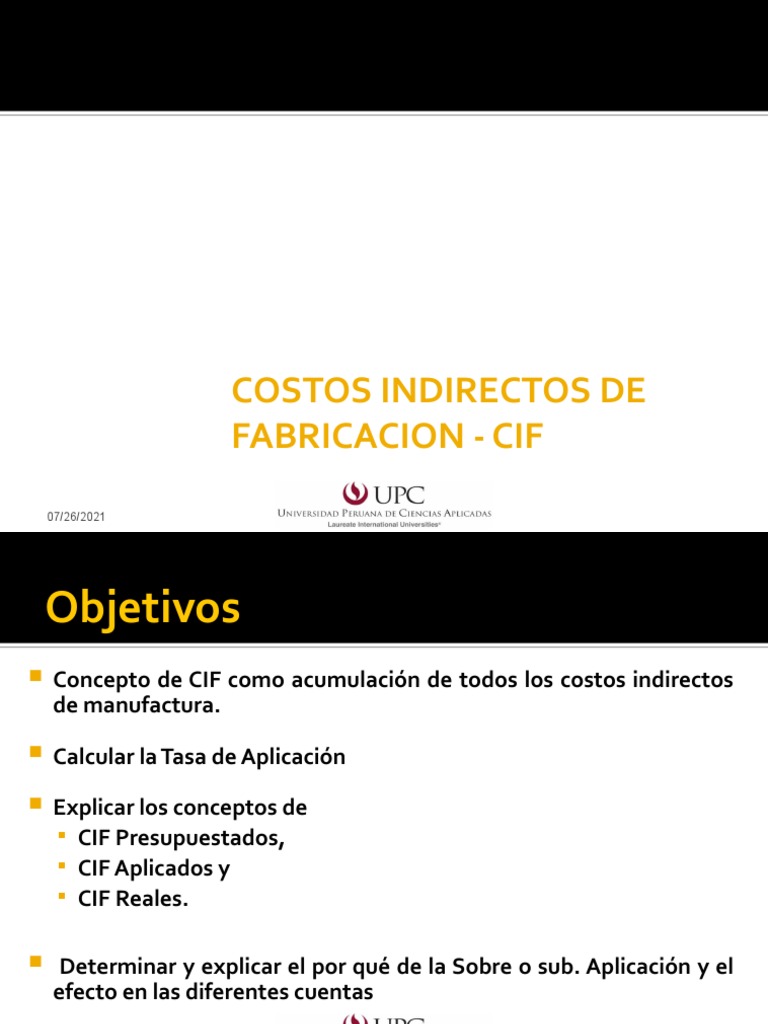 Costos Indirectos de Fabricacion - Cif | PDF | Costo | Presupuesto