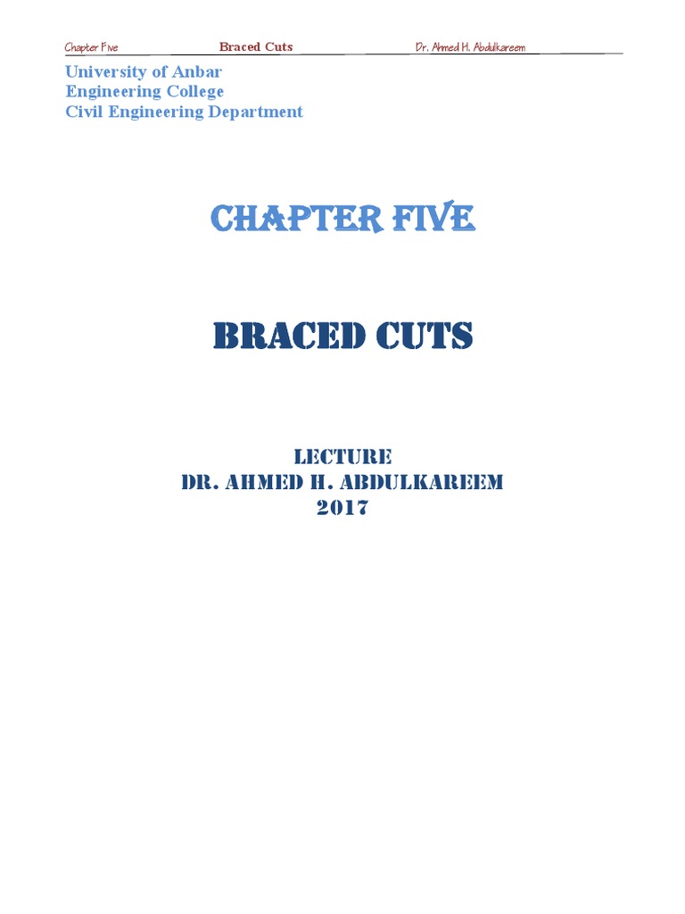 Chapter Five: Braced Cuts | PDF