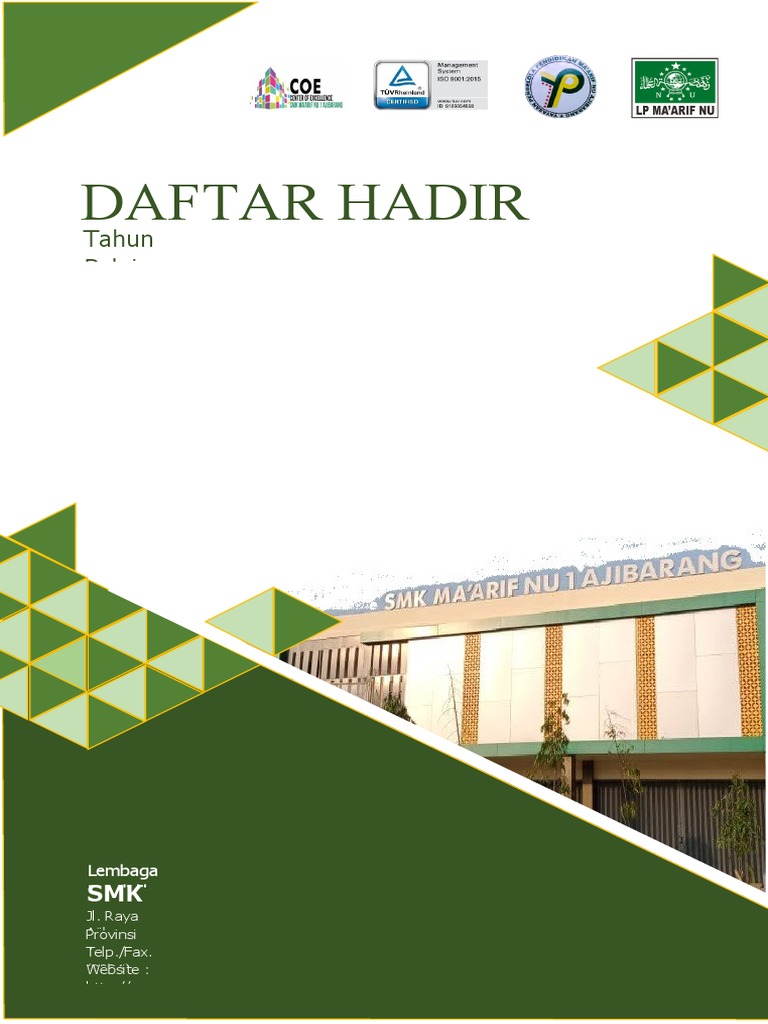 Cover Daftar Hadir Rapat WKS 1 2021 2022 | PDF