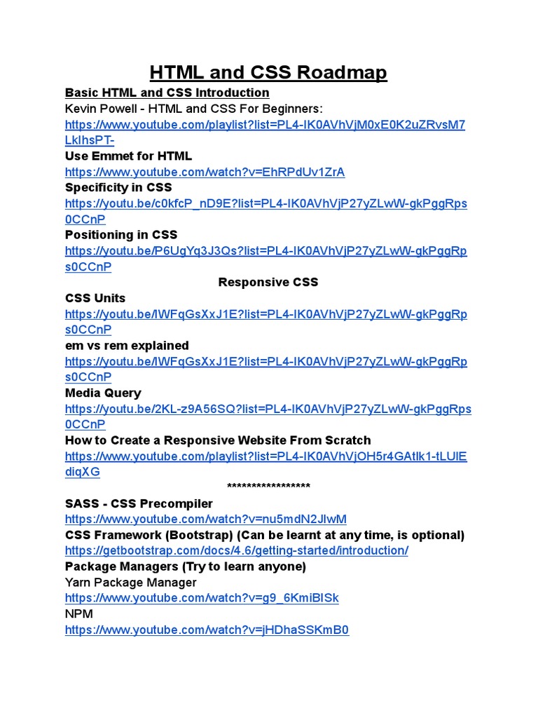 Kevin Powell - HTML and CSS For Beginners | PDF