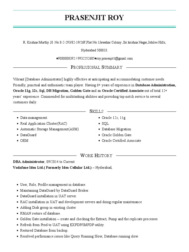 Prasenjit Roy | PDF | Databases | Operating System