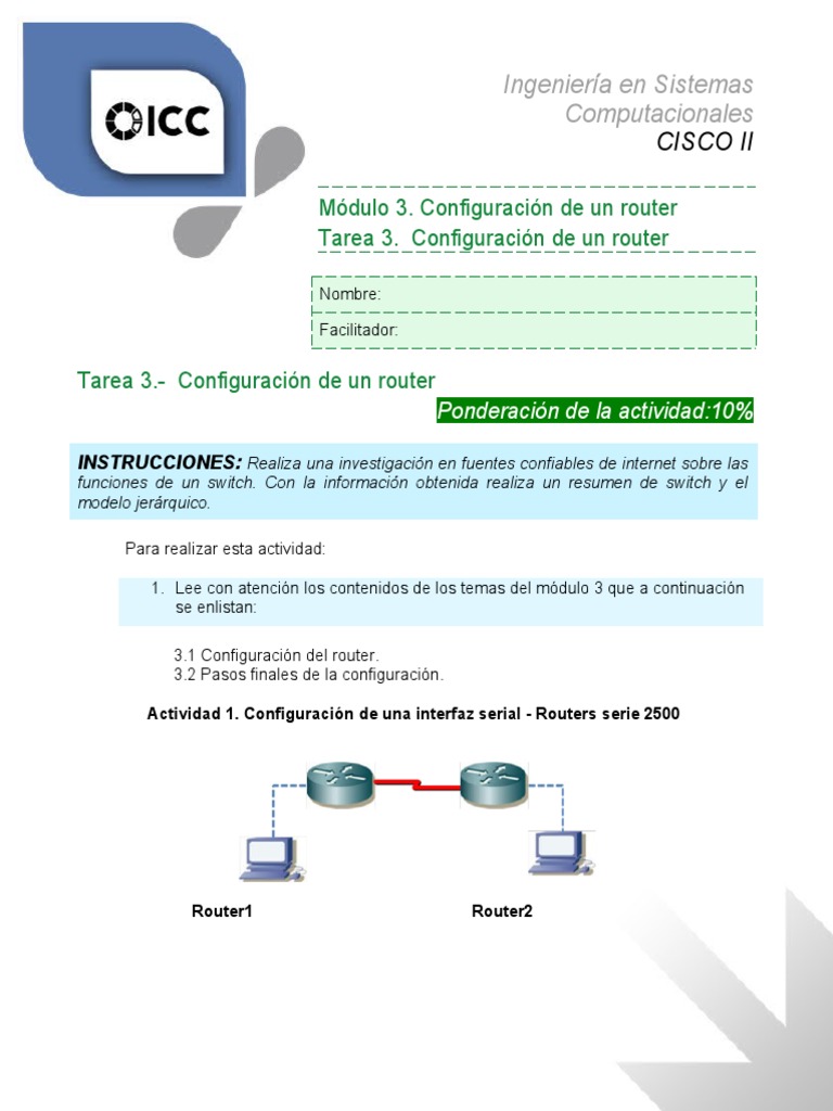 Tarea3 CISCO2 | PDF | Dirección IP | Enrutador (Computación)