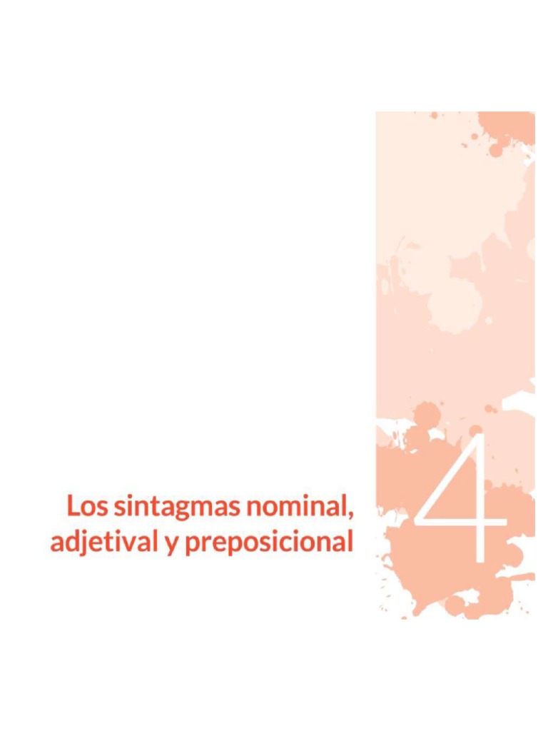 Capítulo 4 Sintagmas Nominal, Adjetival y Preposicional | PDF