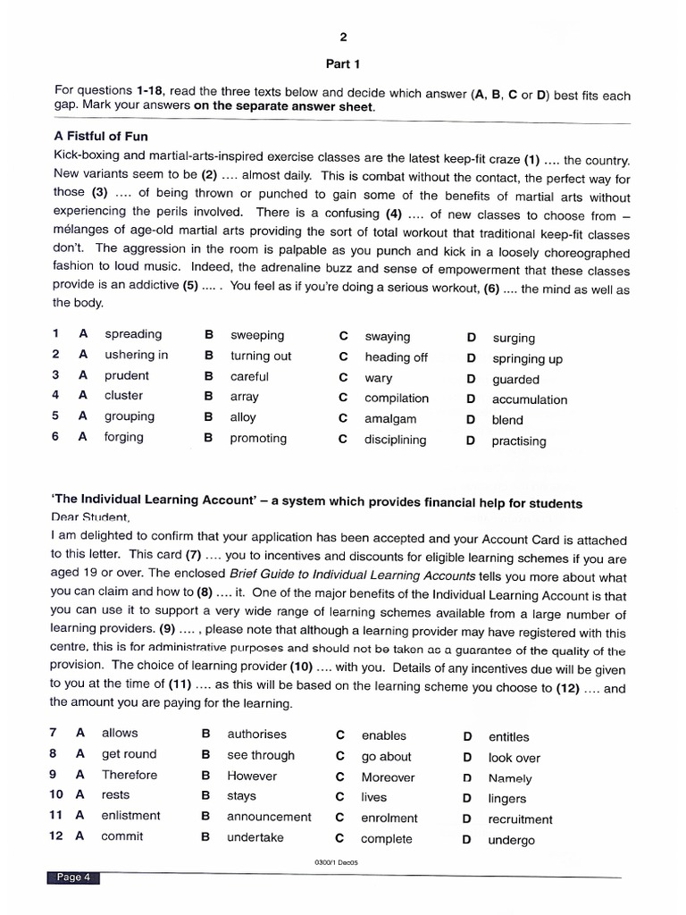 Test 5 - Reading | PDF