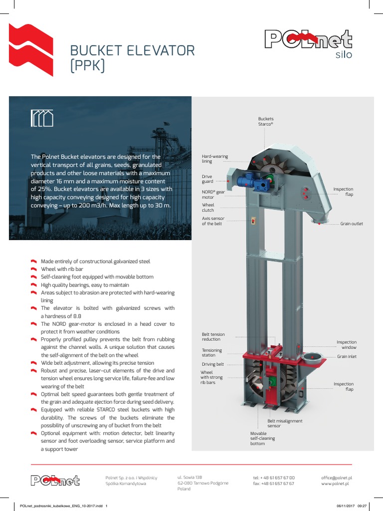 Bucket Elevator | PDF | Belt (Mechanical) | Elevator