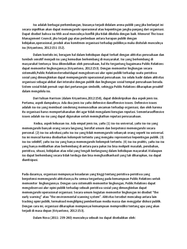 Pengertian Isu | PDF