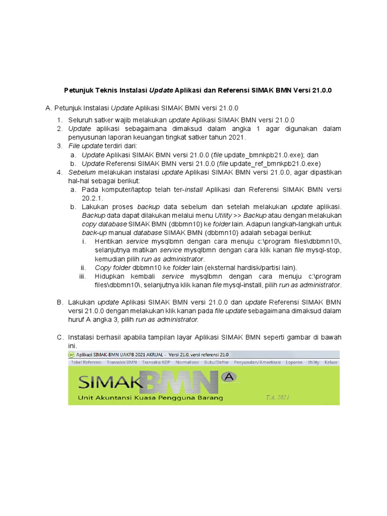 Juknis Simak BMN Versi 21.0 | PDF