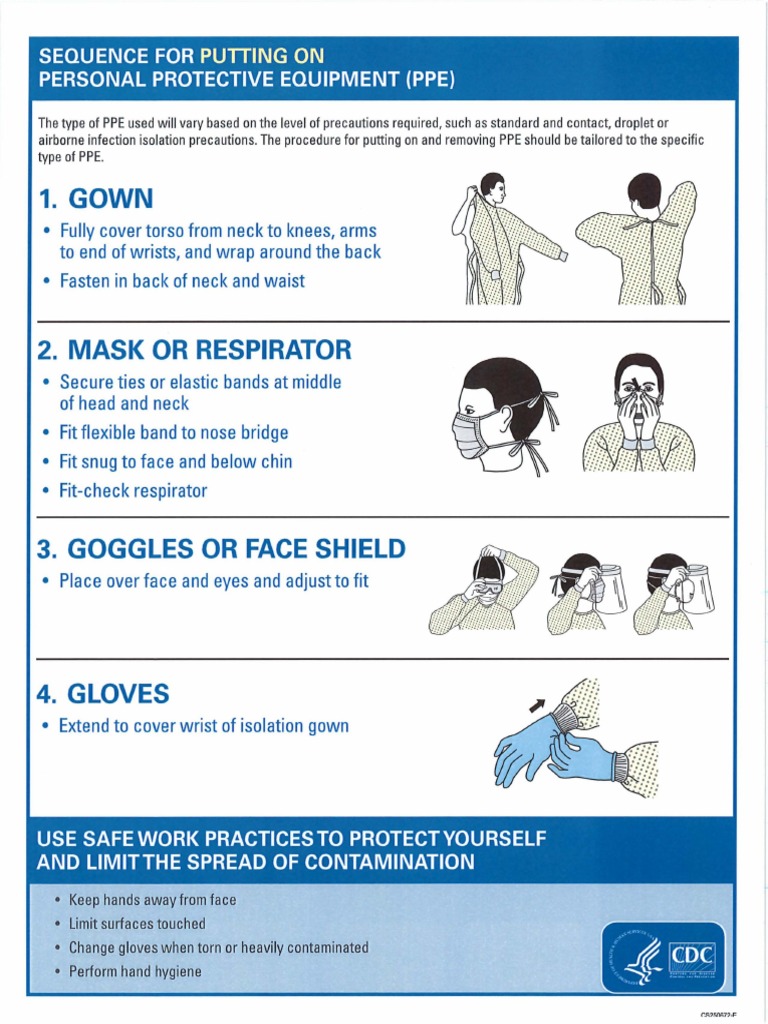 PPE Donning and Doffing Guidelines | PDF | Personal Protective ...