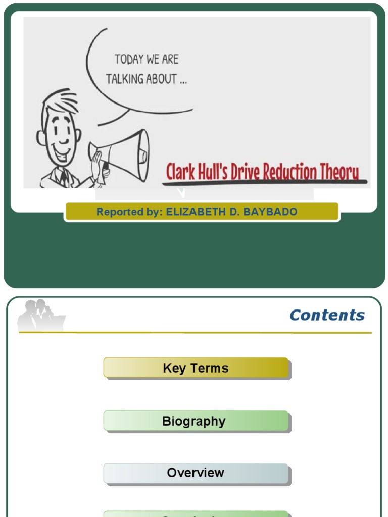 Hull's Drive Reduction Theory Explained | PDF | Motivation | Motivational