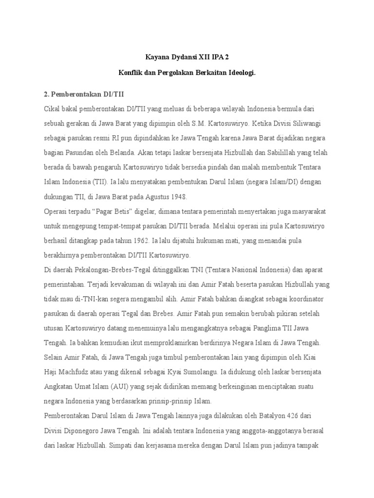 Konflik Ideologi II Kay XII IPA 2 | PDF | Politik | Sejarah