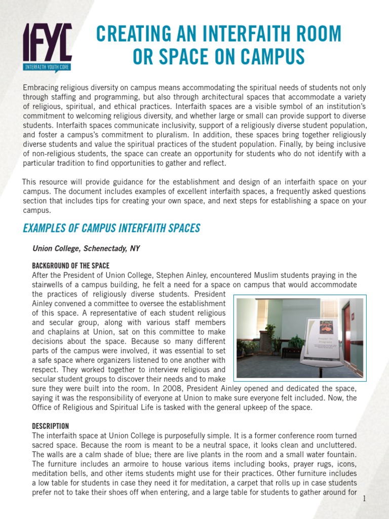 Creating An Interfaith Room or Space On Campus | PDF | Shabbat ...