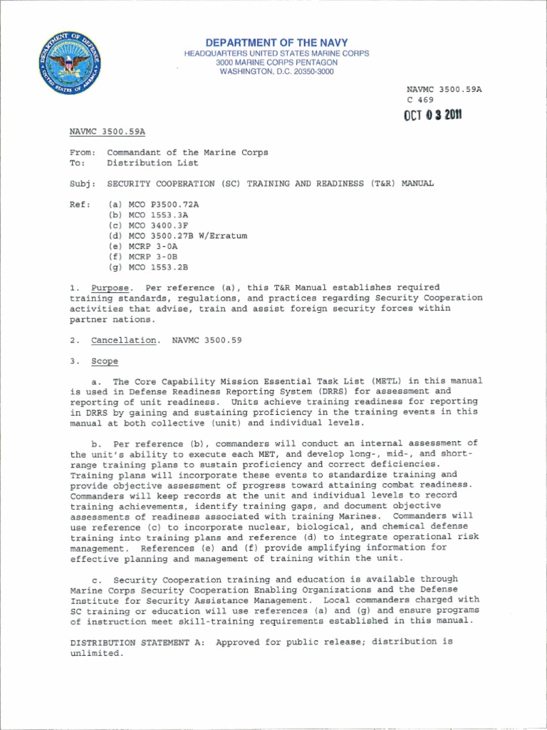Navmc 3500.59a - 1 | Download Free PDF | United States Marine Corps ...